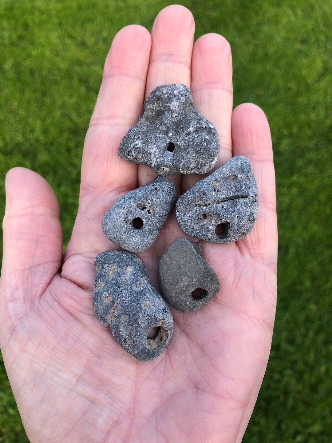 5 Irish Hag Stones Small(randomly Selected) Holey Stone Fairy Stone ...