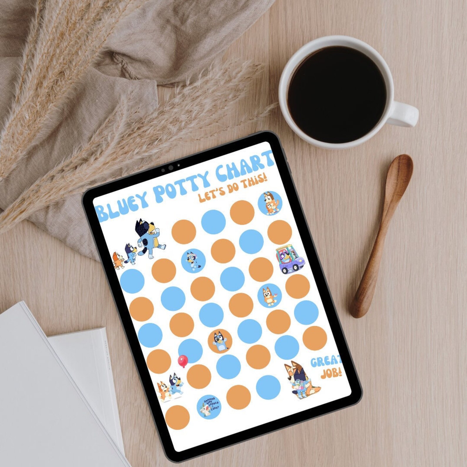 Bluey Potty Chart // Potty Chart Bluey Themed // Printable Bluey Potty ...
