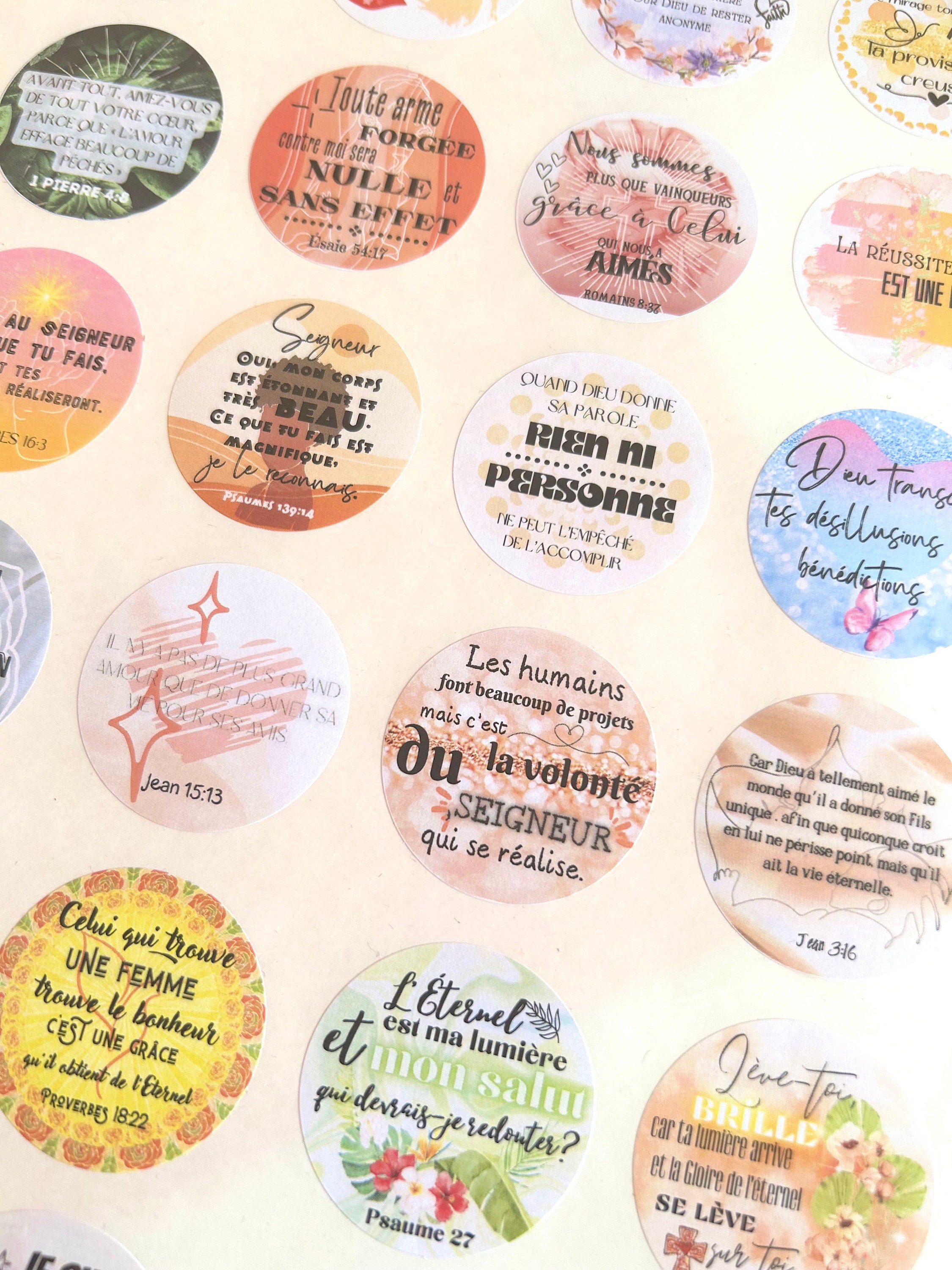 Stickers/ Self-adhesive Labels Christian Bible Verse Sticker Sheet ...