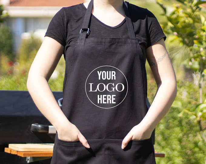 Logo Apron, Personalized Apron, Custom Apron, Kitchen Apron, Cooking ...