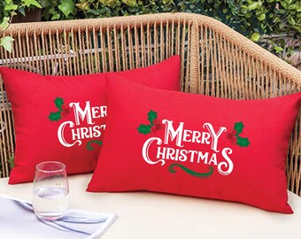 Outdoor Christmas Pillow - Etsy
