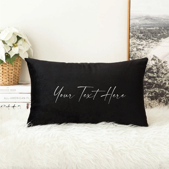 Personalized Text Pillow Personalized Pillow Cover Custom - Etsy