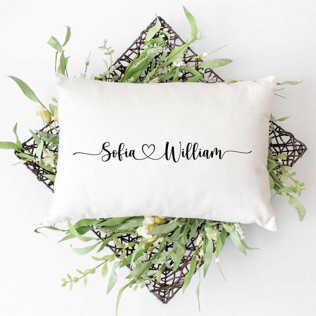 Custom Wedding Pillow, Personalized Wedding Gifts, Wedding Pillow Cover ...