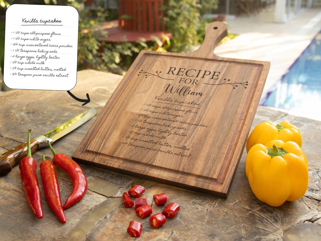 Grandma Gift, Recipe Cutting Board, Handwritten Recipe Cutting Board ...
