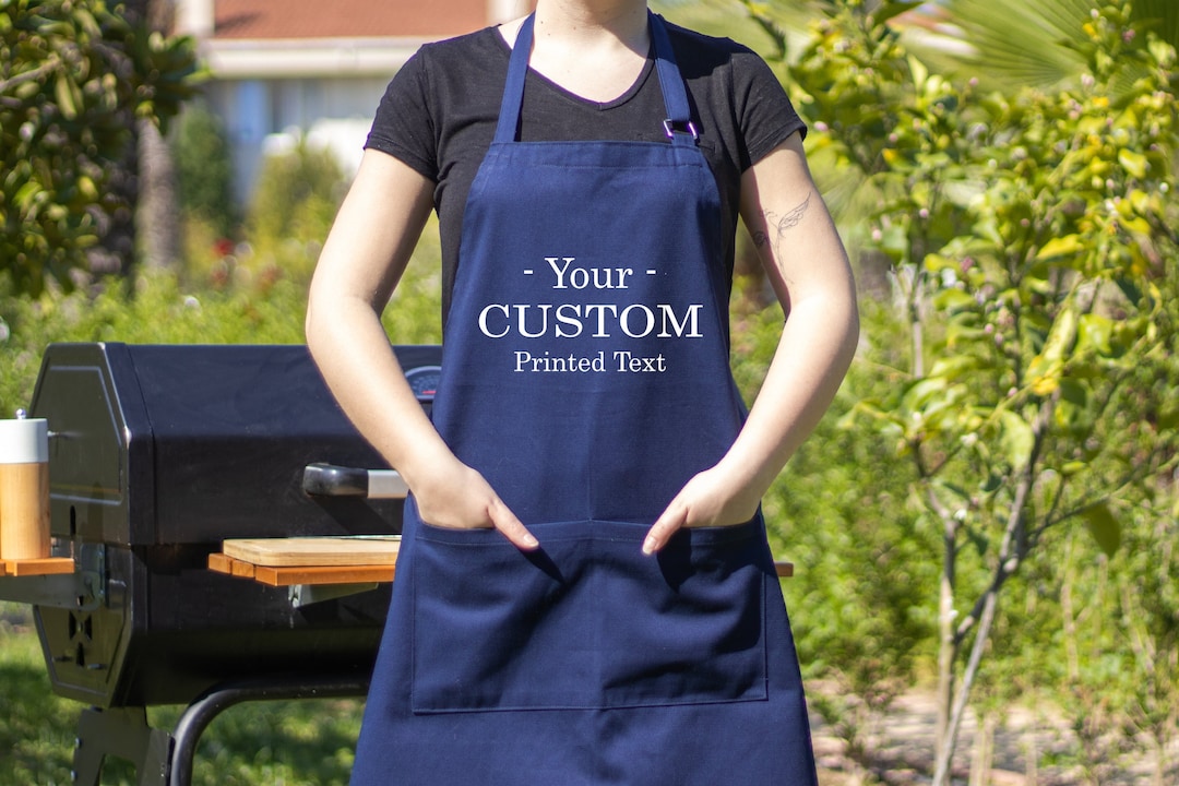 Custom Text Apron, Customize Logo Apron, Personalized Kitchen Apron ...