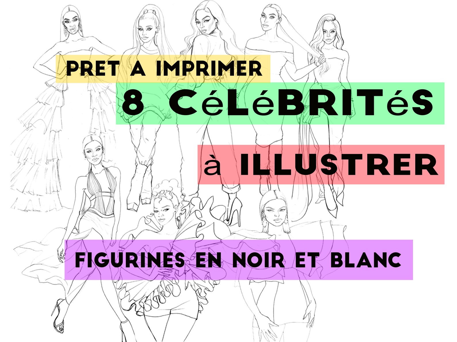 8 Figures/ Celebrities / READY TO PRINT - Etsy