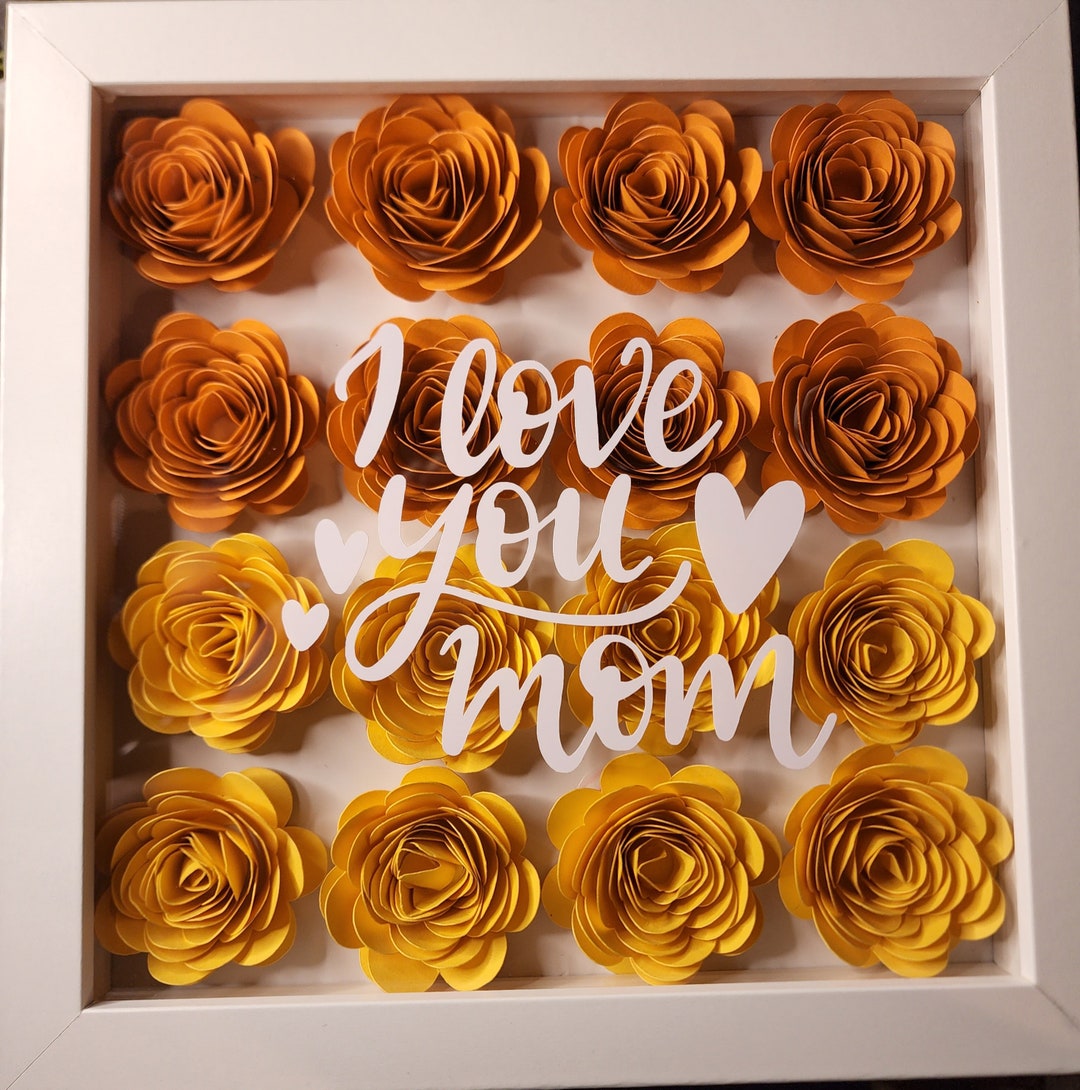 Custom Paper Flower Shadow Box - Etsy
