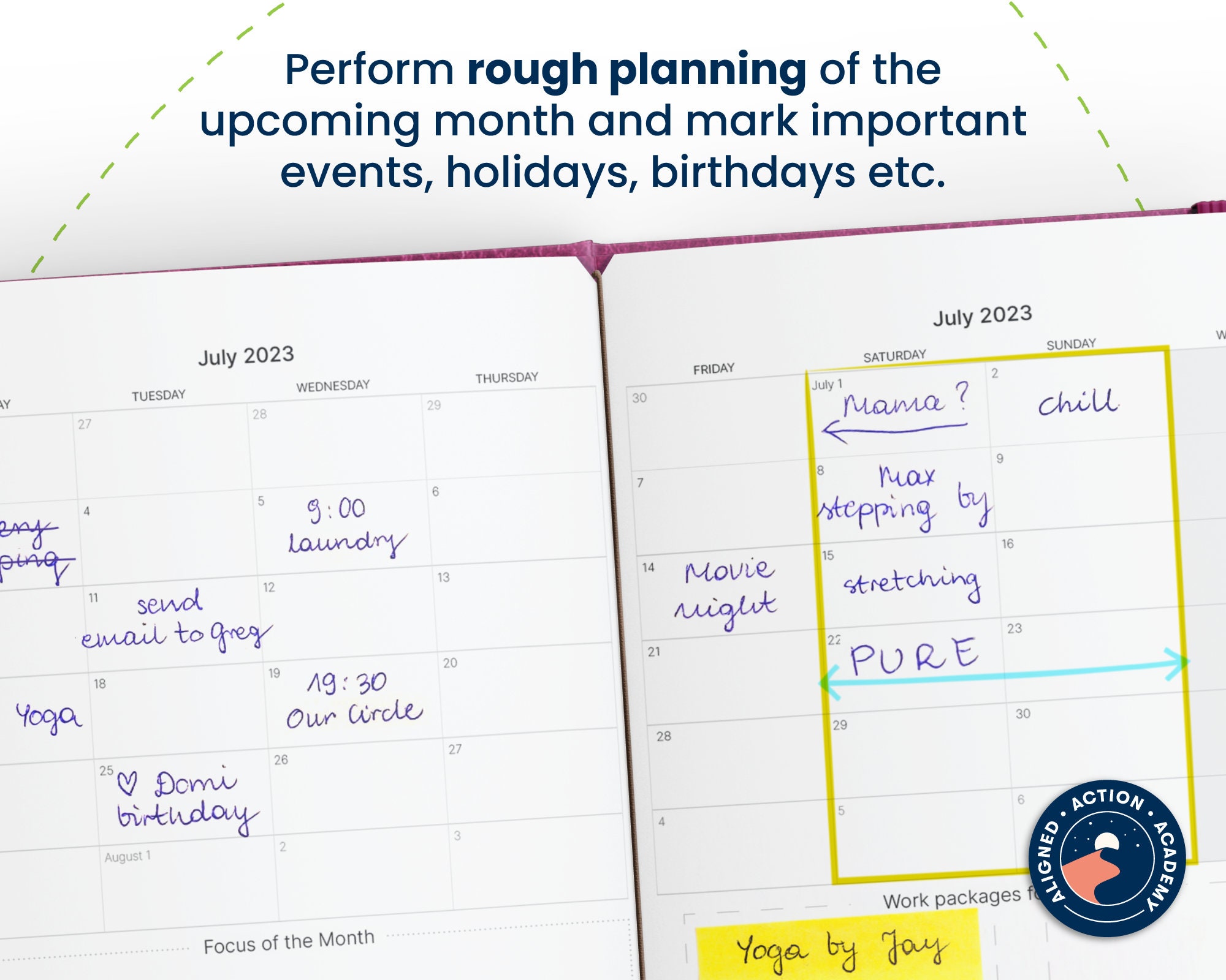 2024 Calendar & Monthly Planner, Printable on A4 Paper, Usable as A5 ...
