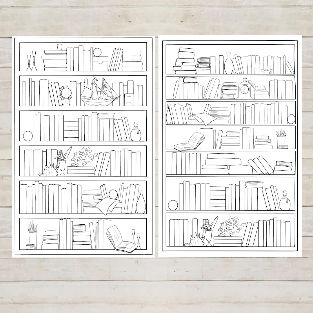 Bookshelf Reading Trackers, Created Your Own Book Tracker, Digital ...