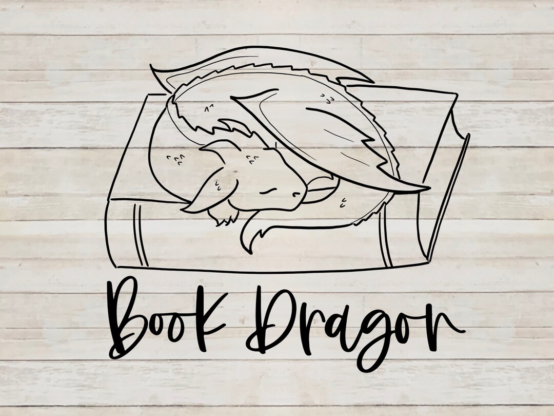 Book Dragon PNG for Business and Personal Use, Book Quote Digital File ...