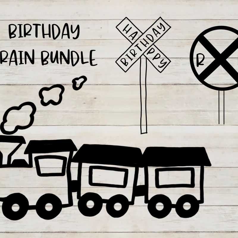 Birthday Train Svg - Etsy