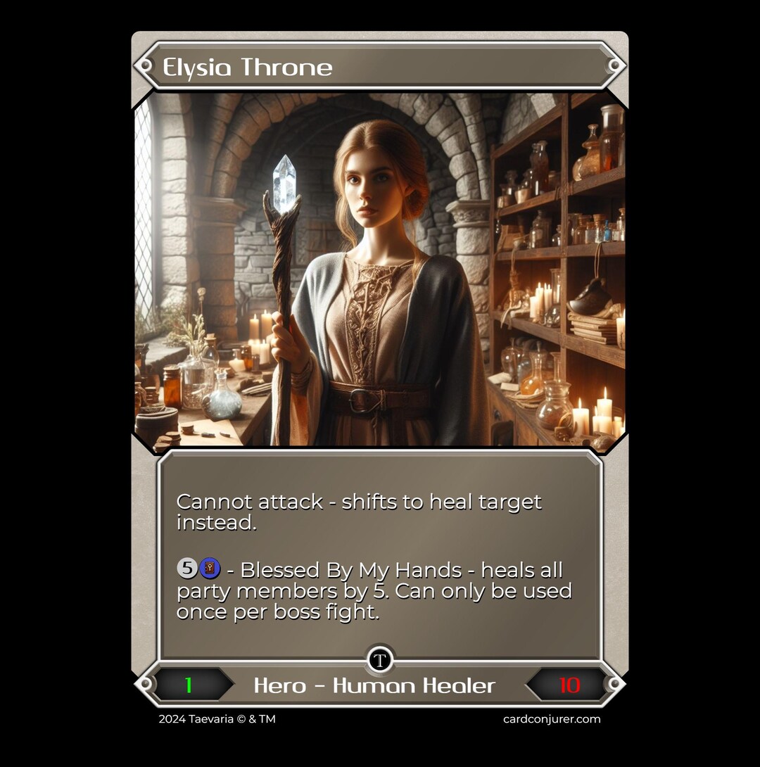 Healer Hero Deck - Elysia Throne - Taevaria - Where TCG Meets RPG - Etsy