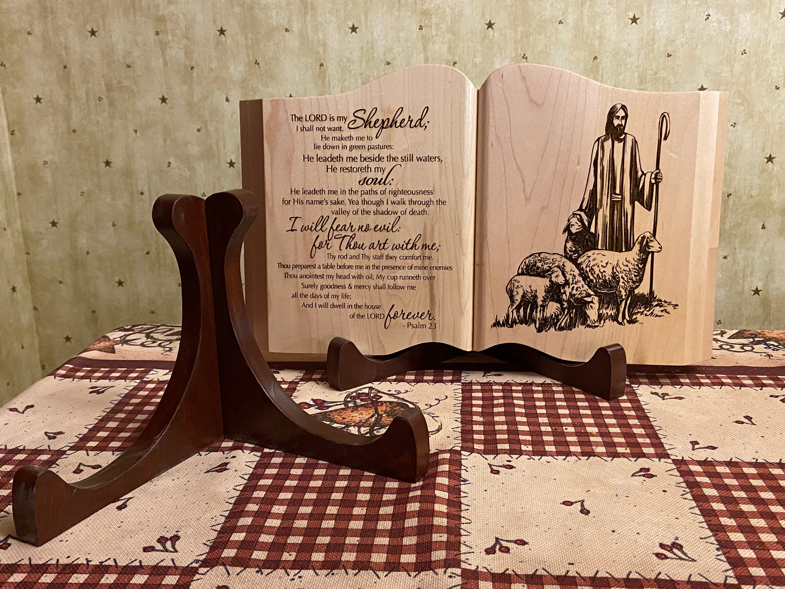 Handmade Maple Wooden Bible With Laser Engraving - Etsy