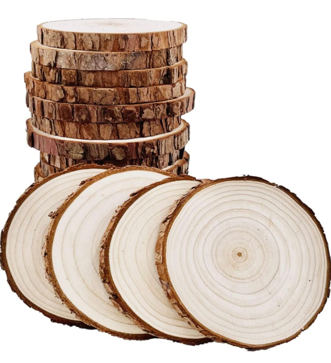 Personalised Log Slices for Table Mats or Drink Coasters. Wedding Table ...
