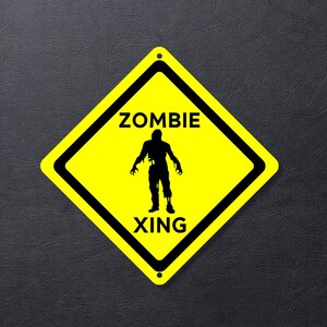 Zombie Sign Zombie Crossing Sign Diamond Zombie Sign Zombie - Etsy