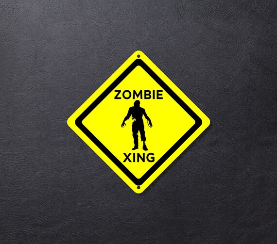 Zombie Crossing Indoor Outdoor Acrylic Xing Sign - Etsy