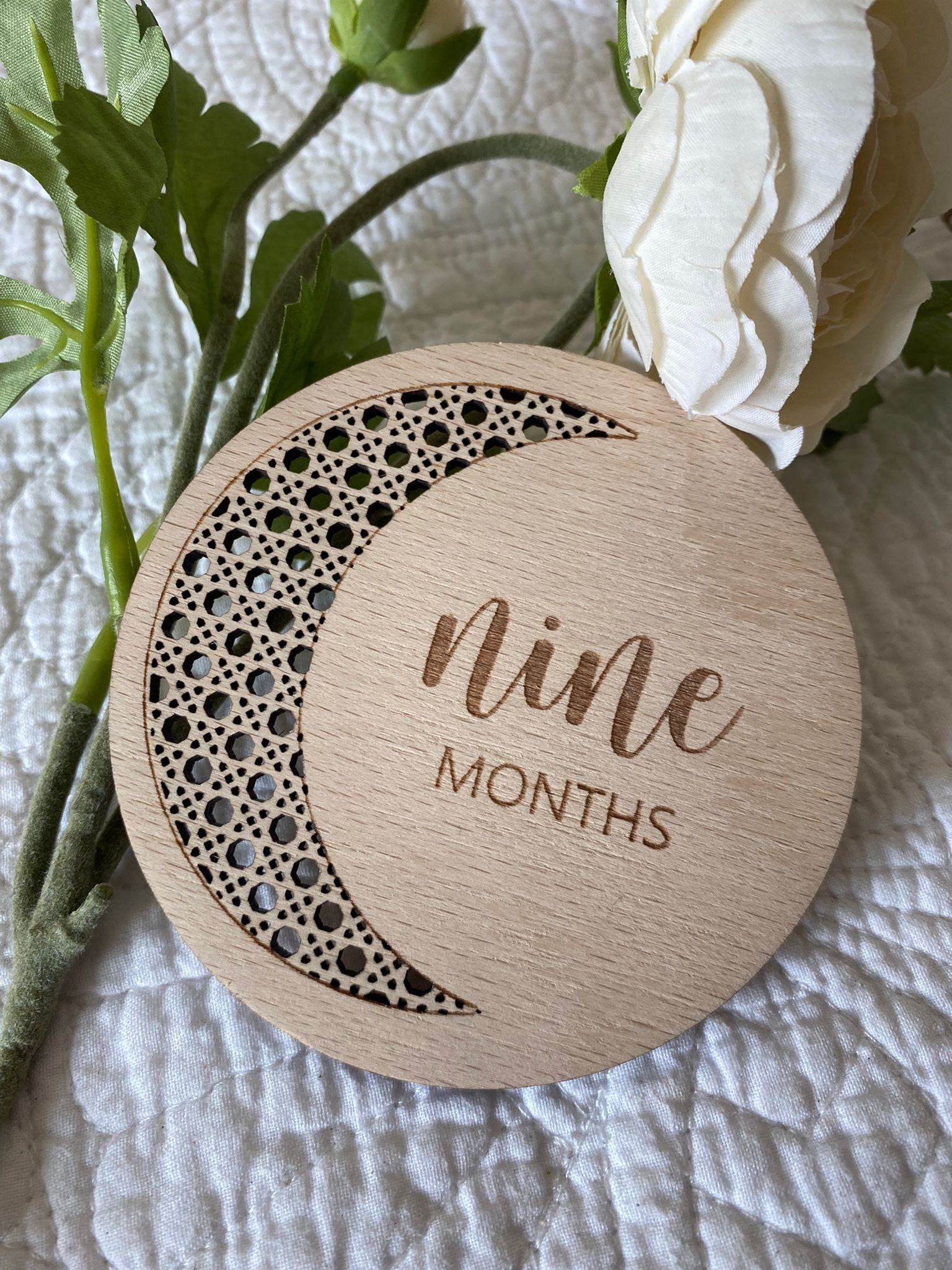 Simple Milestone Cards Digital File | | Moon | SVG | Laser Cut | Ratan ...