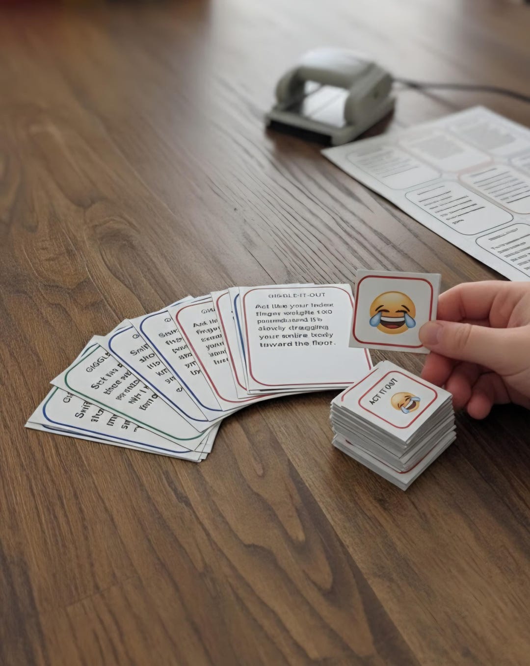 Giggle It Out Printable Charades Game for Kids, 72! Action Cards and 45 ...