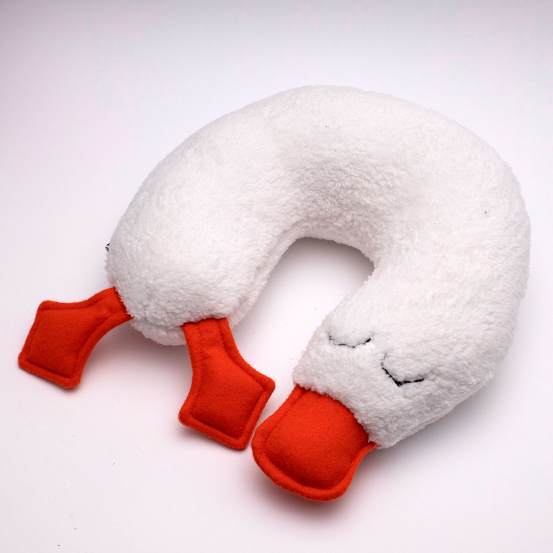 White Travel Pillow, Duck - Etsy
