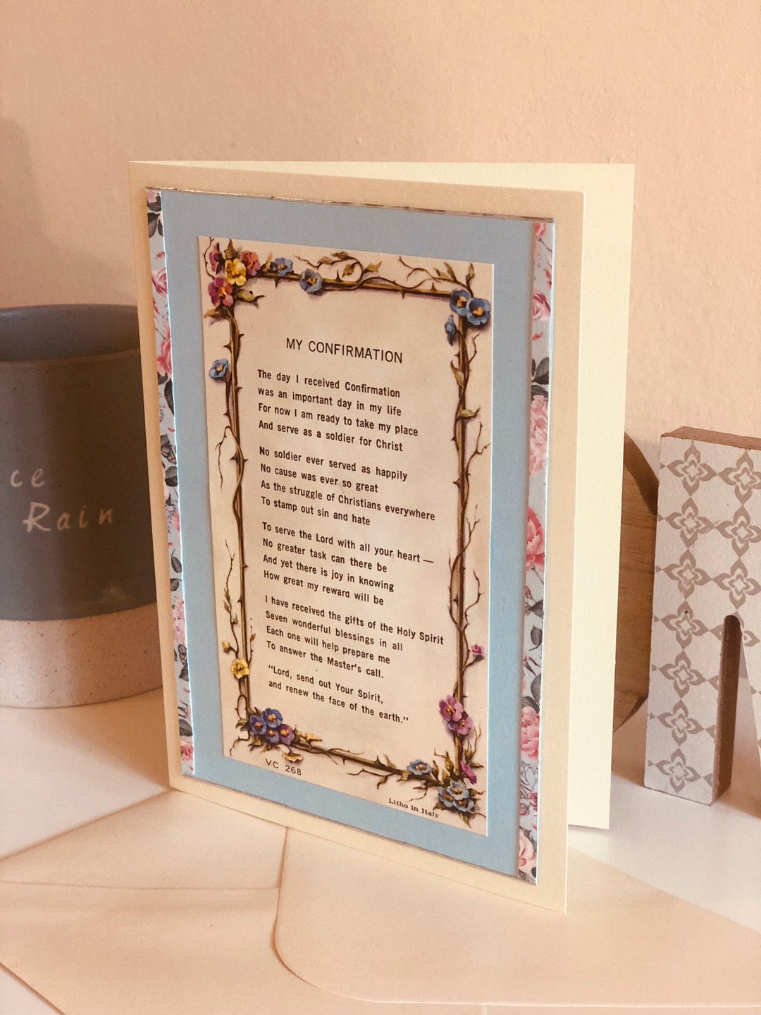 Confirmation Card, Catholic Homemade - Etsy