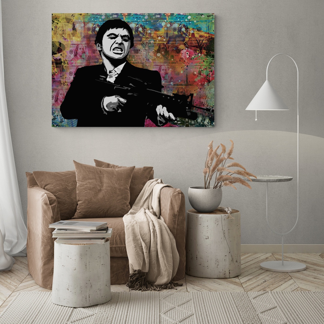 Scarface Pop Art Canvas Scarface Wall Art Scarface Canvas Scarface ...