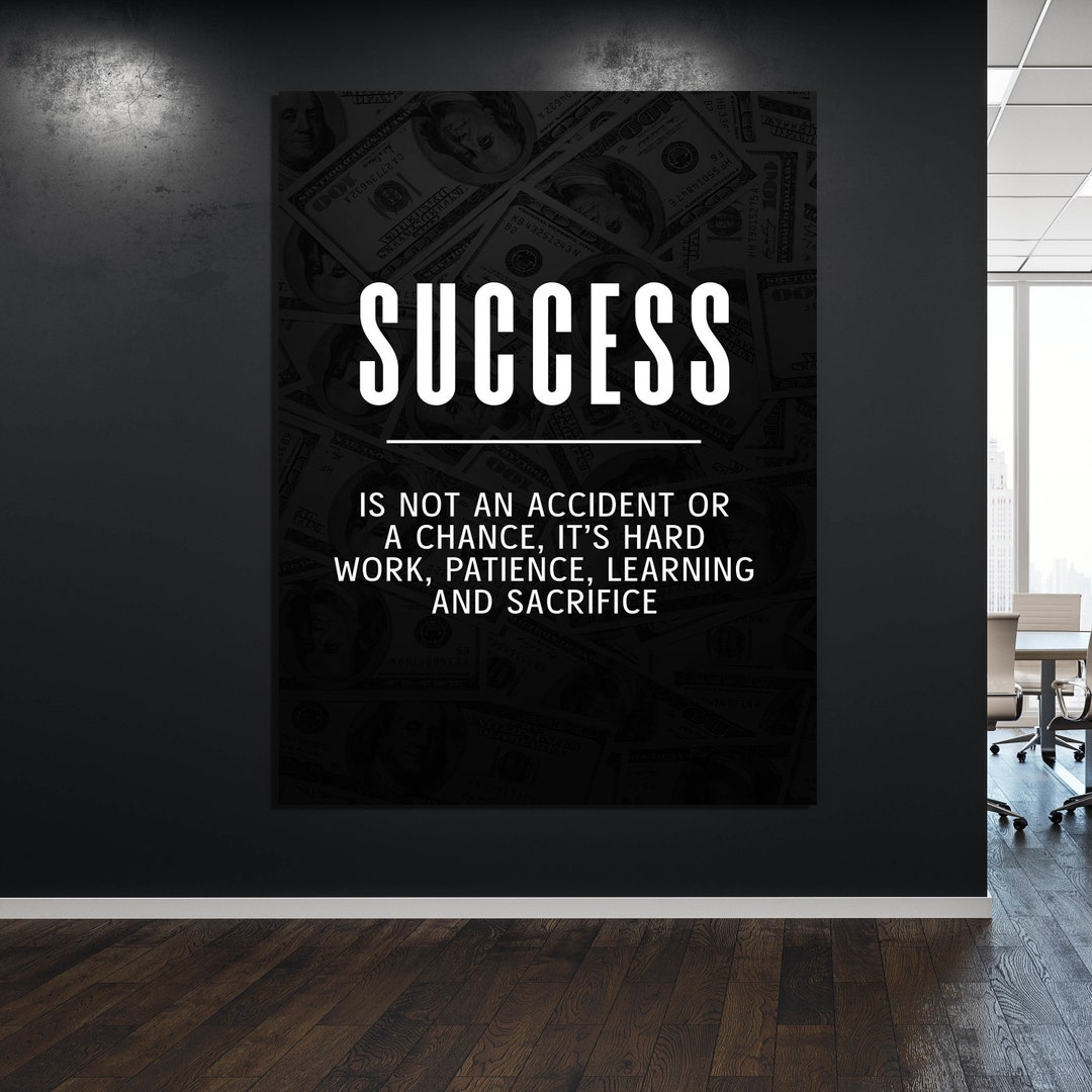 Success Canvas Success Wall Art Success Print Success Poster ...