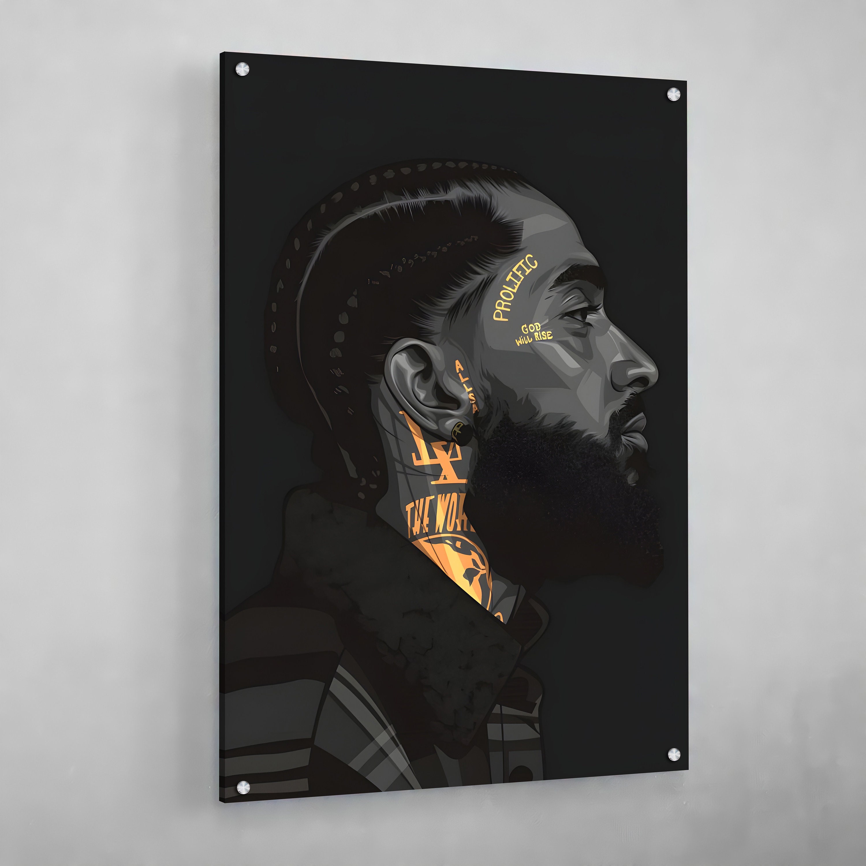 Nipsey Hussle Canvas Nipsey Hussle Wall Art Nipsey Hussle Etsy