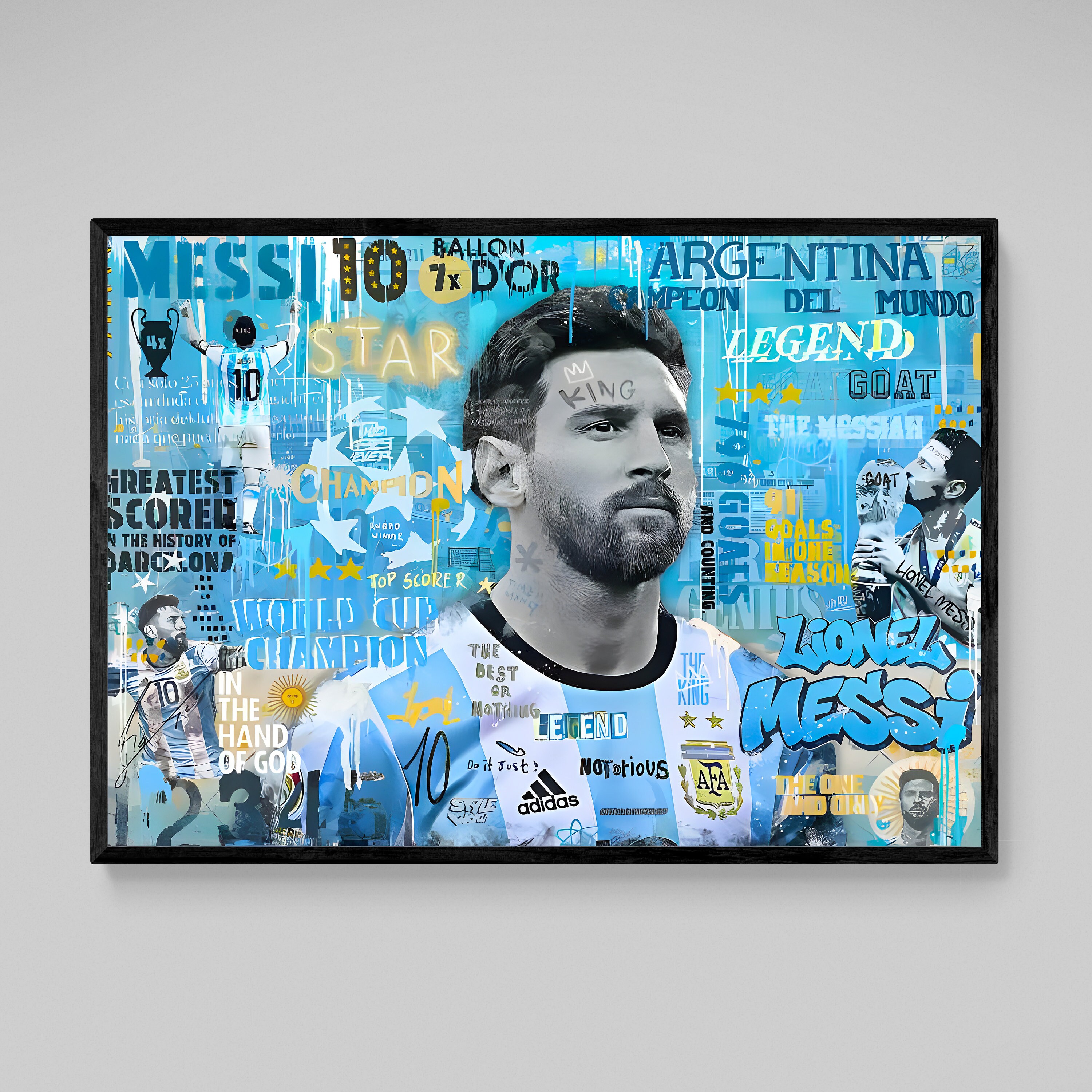 Lionel Messi pared arte Lionel Messi lienzo arte Lionel Messi Poser ...