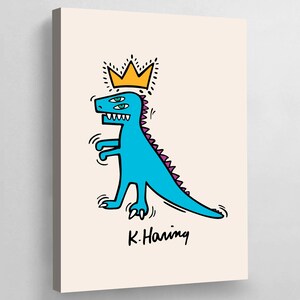 Dinosaur Wall Art Pop Art Pop Art Canvas Poster Pop Art Print Gift for ...