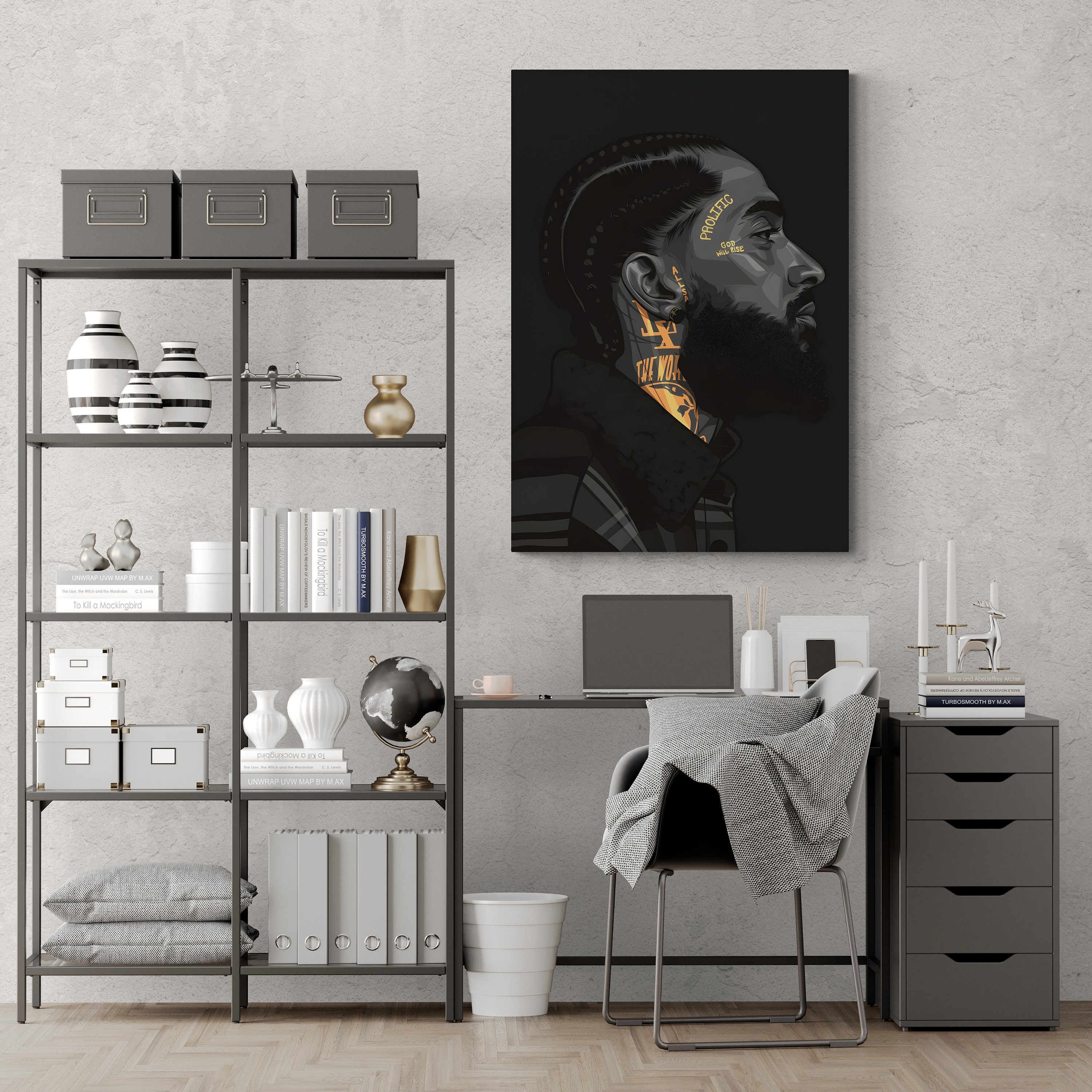 Nipsey Hussle Canvas Nipsey Hussle Wall Art Nipsey Hussle Etsy