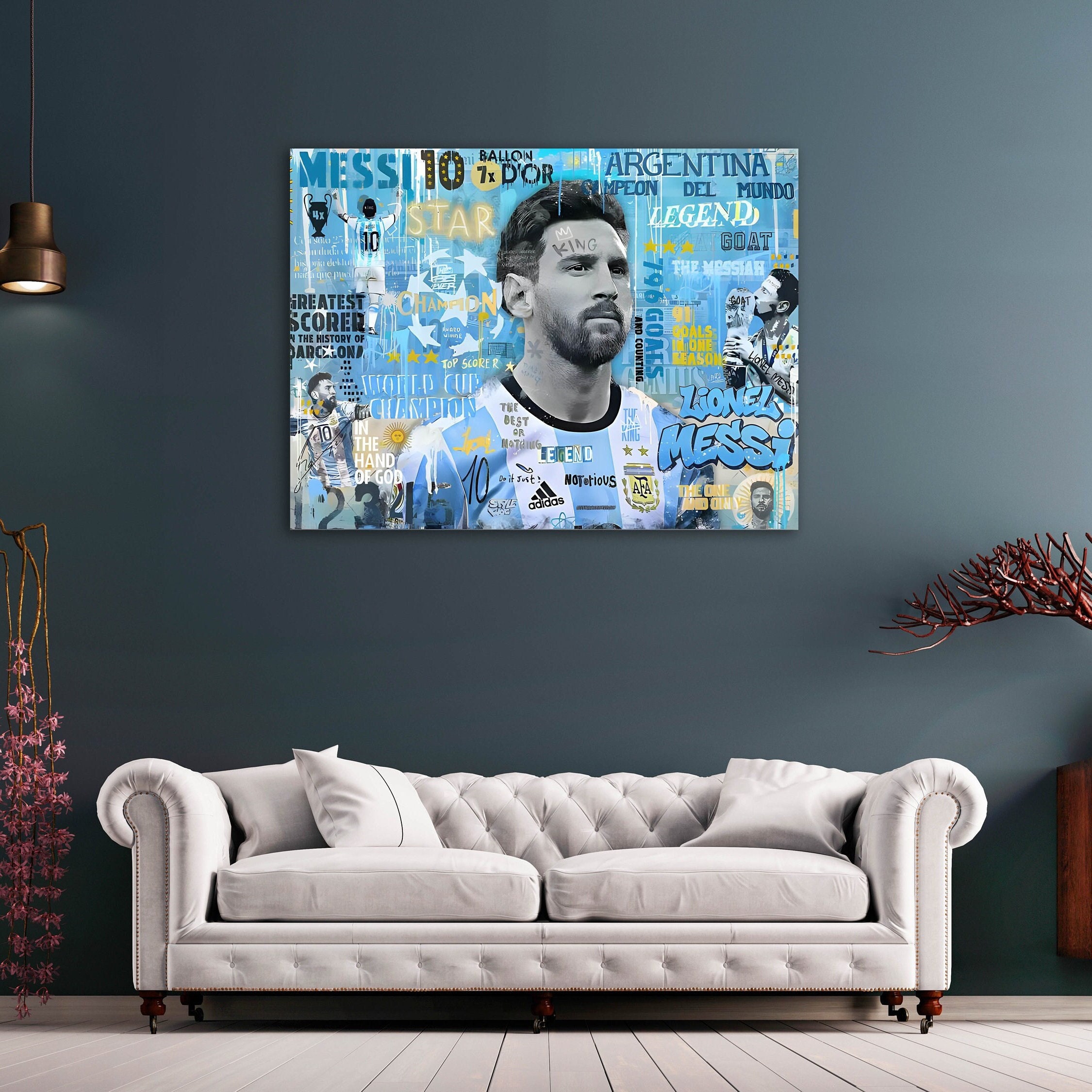 Lionel Messi pared arte Lionel Messi lienzo arte Lionel Messi Poser ...