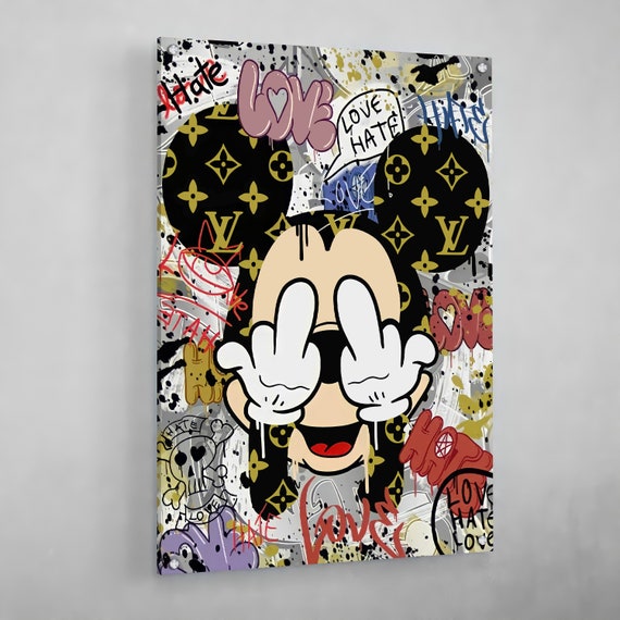 Mickey Mouse Middle Finger Drawing