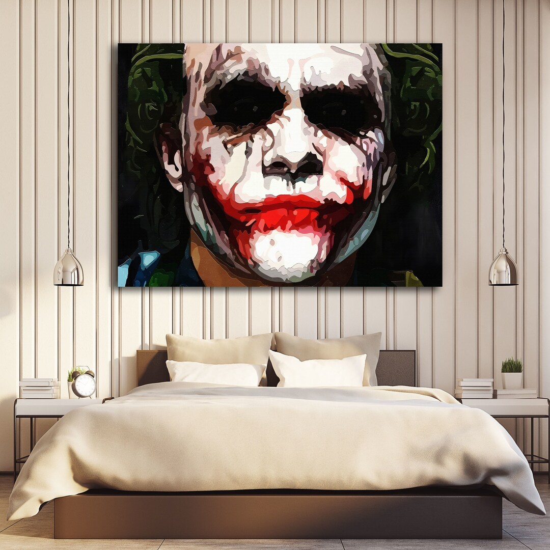 Joker Wall Art Joker Canvas Joker Canvas Art Joker Print Joker Poster ...