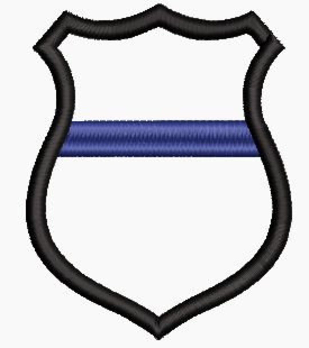 Police Officer Blue Line Badge Embroidery Design - Etsy