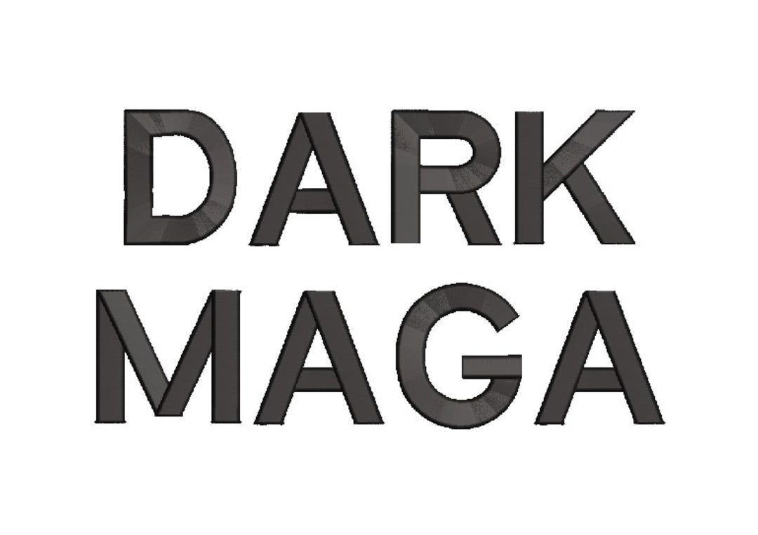 Dark Mega 3D Font Embroidery Design Sizes: 3x5, 3x6, 4x7, 4x8, 5x9 ...