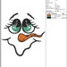 Snowman Face Embroidery Design Size(s): 3"x3", 4"x4", 5"x5", and 6"x6 ...