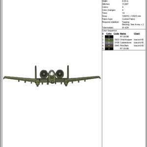 A10 Warthog Embroidery Design Size(s): 4x1", 6x1", and 9x2" - Etsy