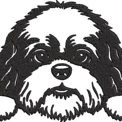 Shih Tzu Machine Embroidery Design - Etsy