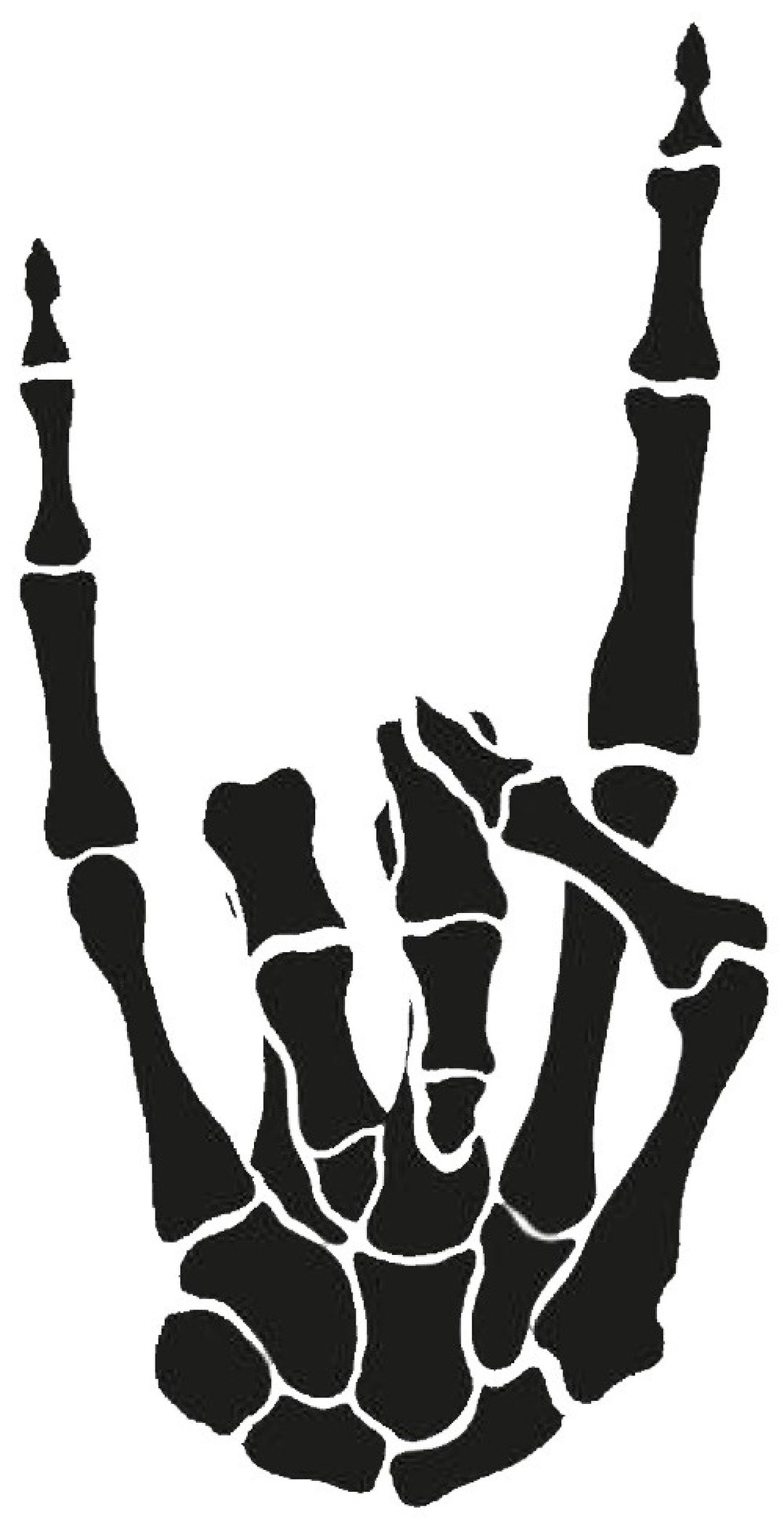 Skeleton Hand Two Fingers 3.9" X 7.7" Embroidery Design & Cut - Etsy