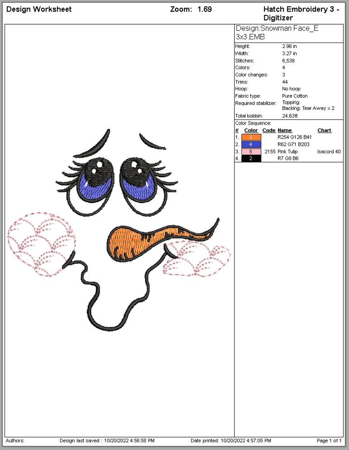 Snowman Face Embroidery Designs Size(s) 2", 3", 4", 5", 6", and 7" - Etsy