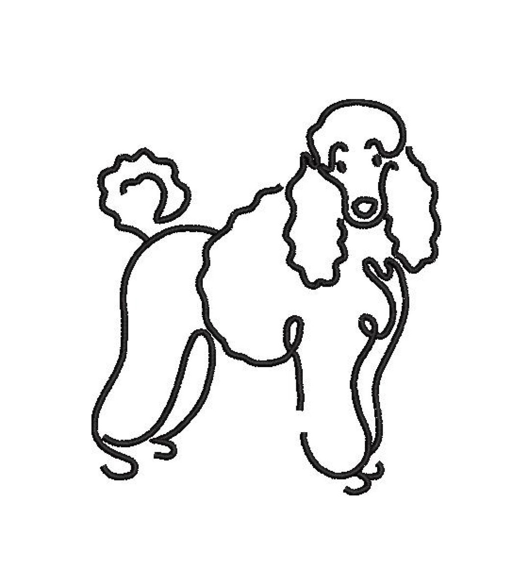Poodle Embroidery Design Sizes: 2x2, 3x3, 4x4, 5x5, 6x7, 7x8, and 8x9 ...