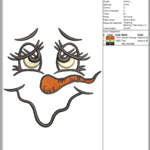 Snowman Face Embroidery Designs. There Are 6 Different Faces. Size(s) 2 ...