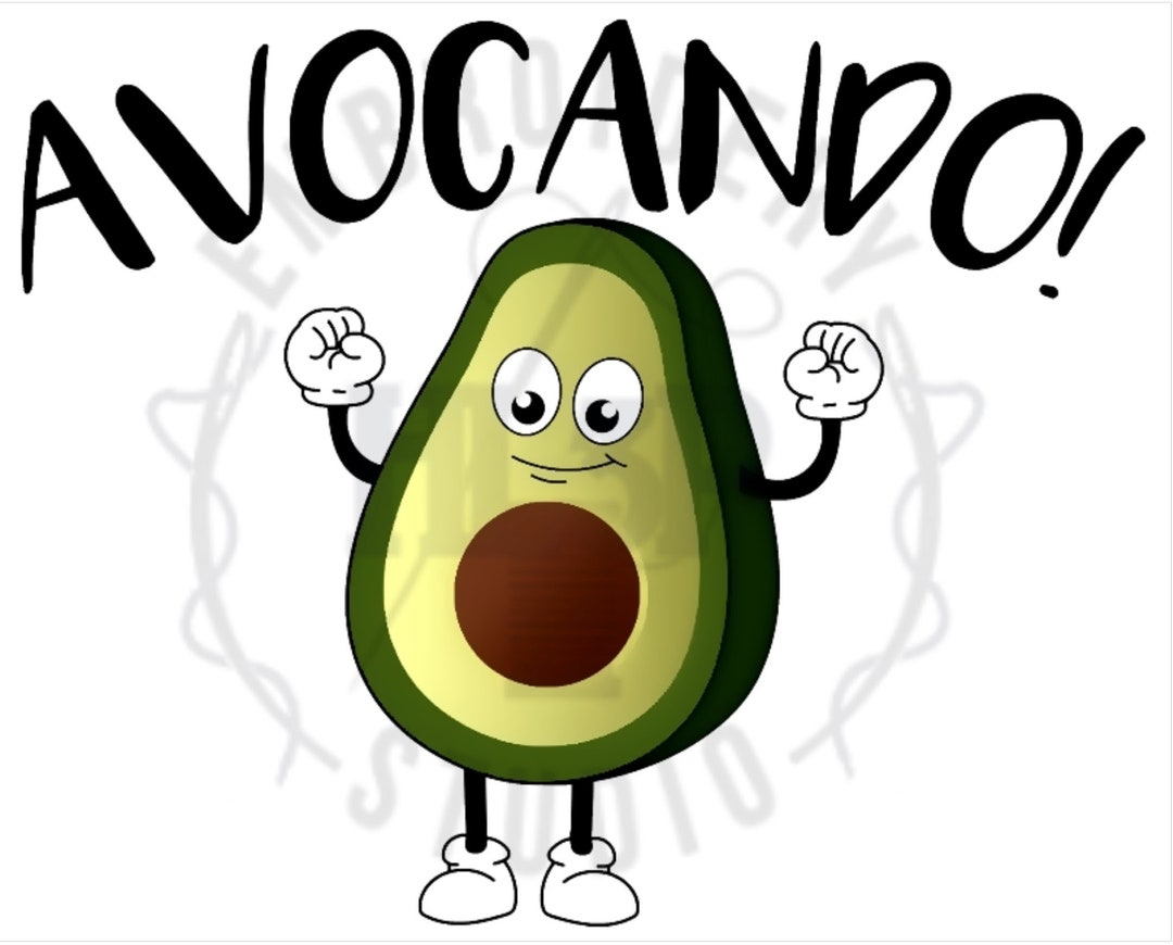 Avocando Embroidery Design - Etsy