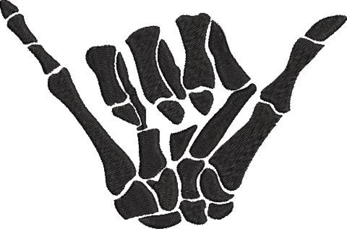 Skeleton Hand Hang Ten / Hang Loose 3.3 X 5 - Etsy