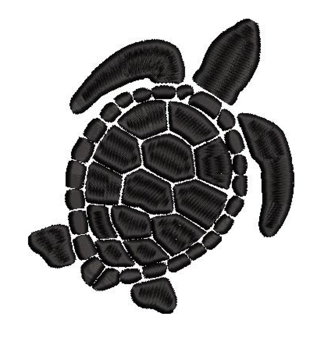 Sea Turtle 4" X 4" Embroidery Design & Cut - Etsy