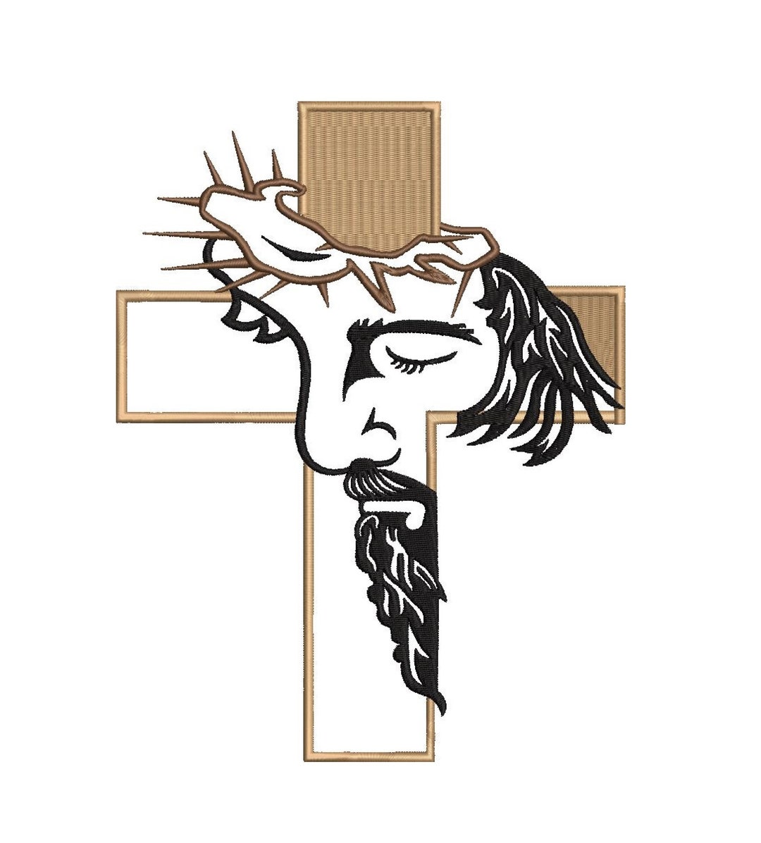 Cross With Jesus Machine Embroidery Design Size(s): 3x4", 4x5", 5x6 ...