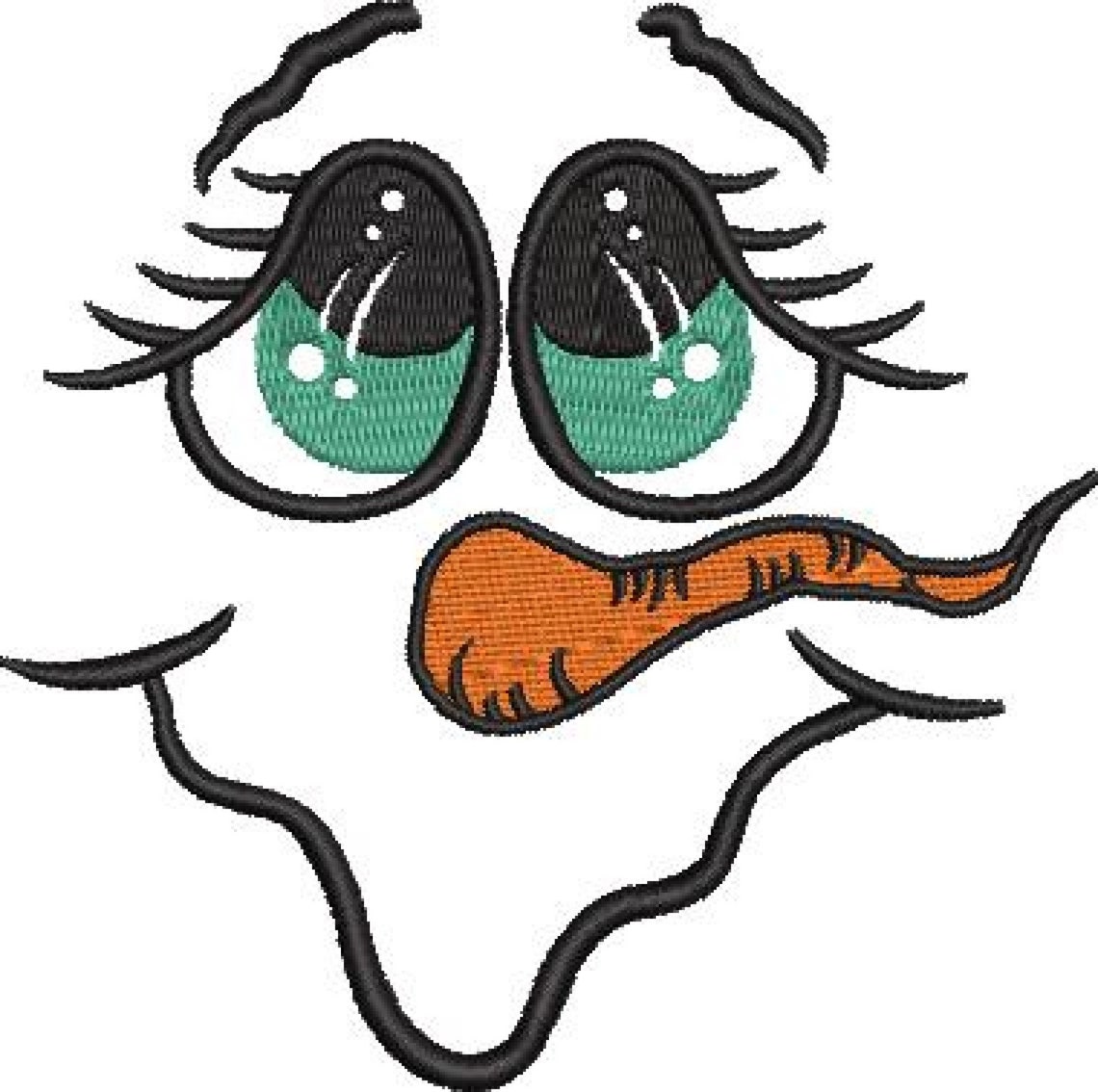Snowman Face Embroidery Design Sizes: 3x3 - Etsy