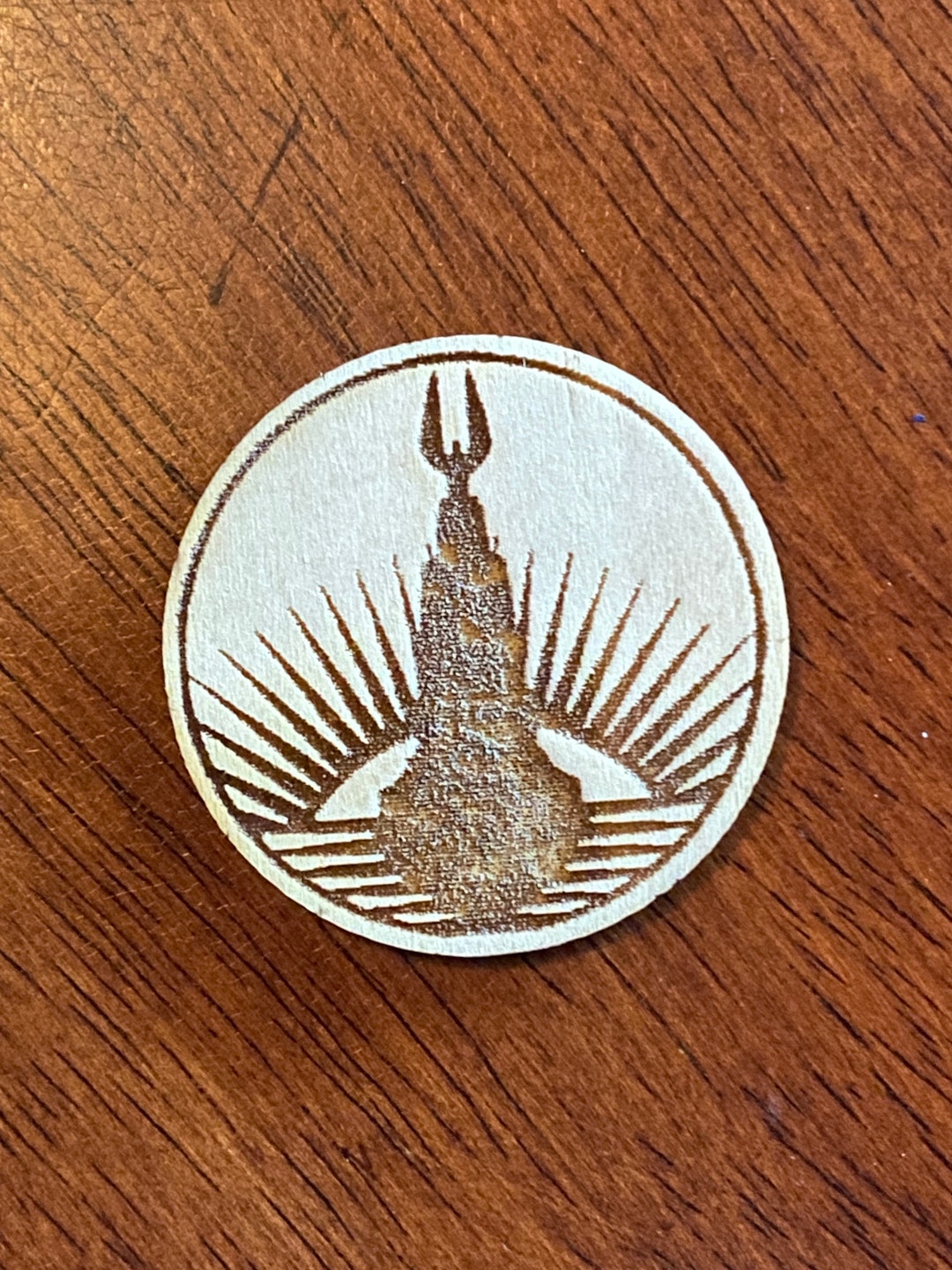 Rapture Coin Laser Engraved Wooden Token With Both Sides Laser Engraved ...