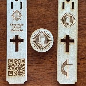 Prayer Coin Custom Laser Engraved Wooden Token With Both Sides Laser ...