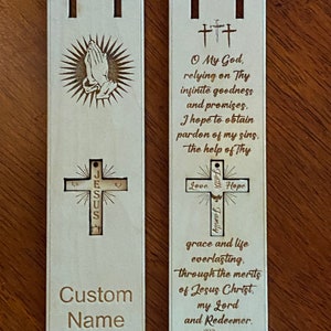 Personalized Religious Bookmark Laser Engraved on Both Sides With the ...